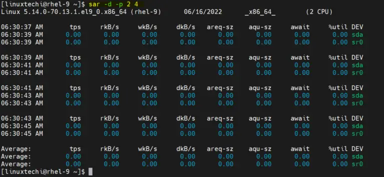 Generate Cpu Memory And Io Report Using Sar Command