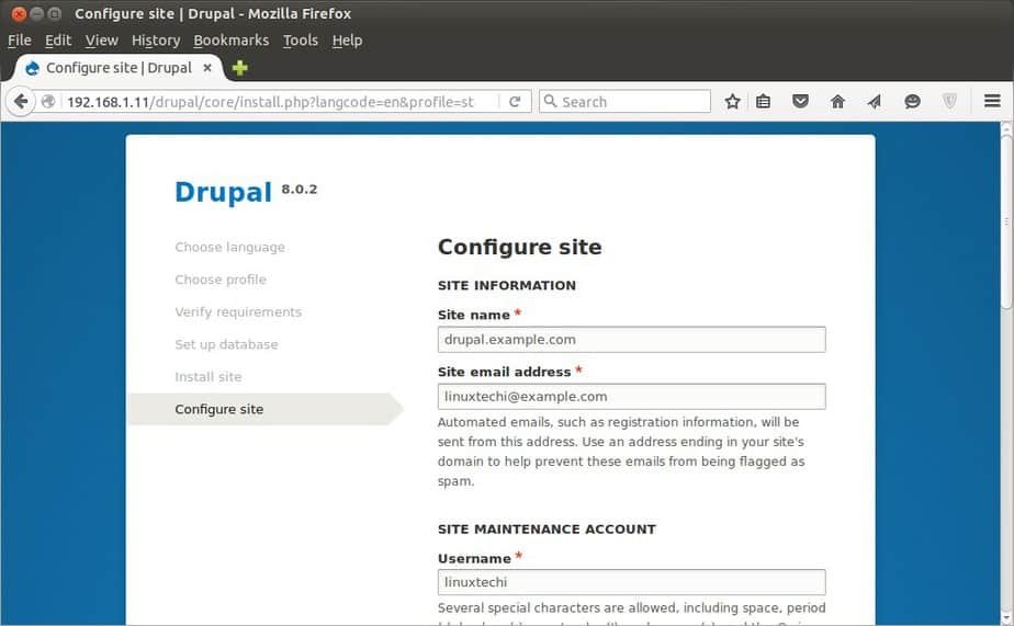configure-site-drupal-install – LinuxTechi configure-site-drupal-install – LinuxTechi