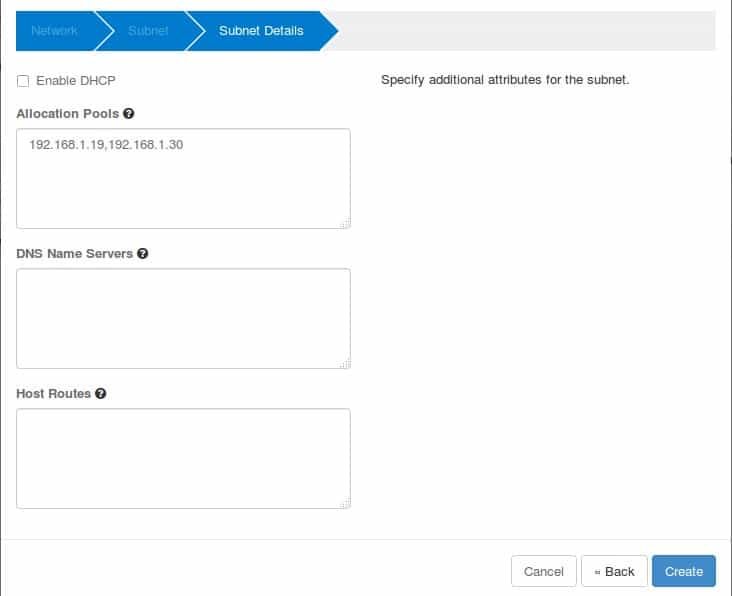 Ipaddress Pool External Network Openstack