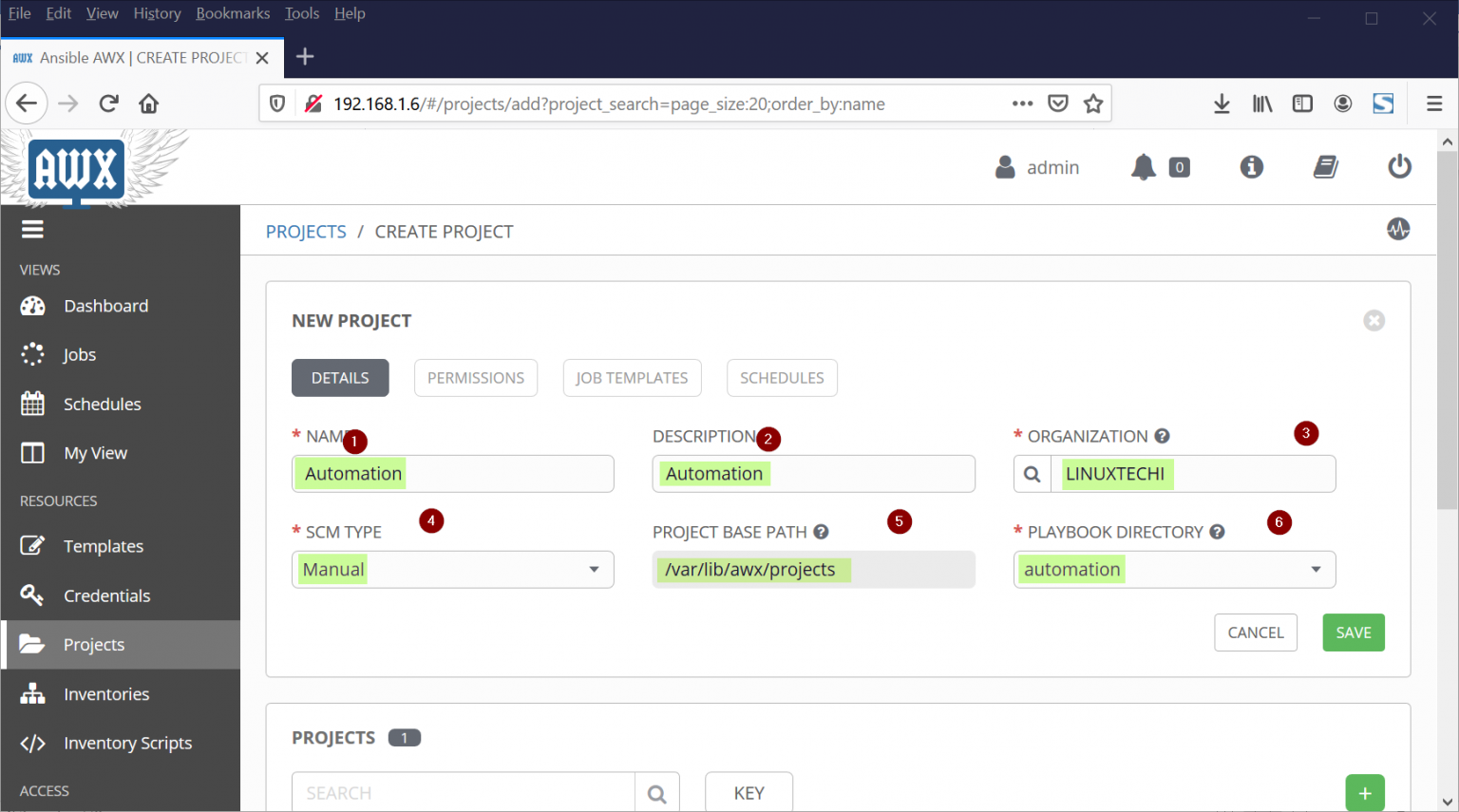 How To Run And Schedule Ansible Playbook Using Awx Gui