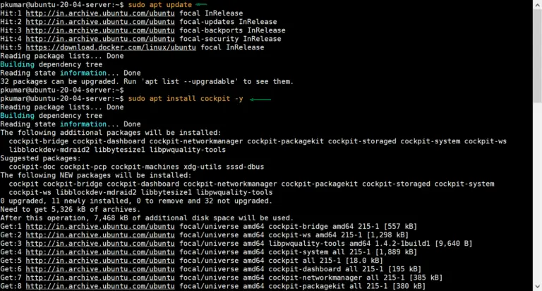 How To Install Cockpit Web Console On Ubuntu 20 04 Server